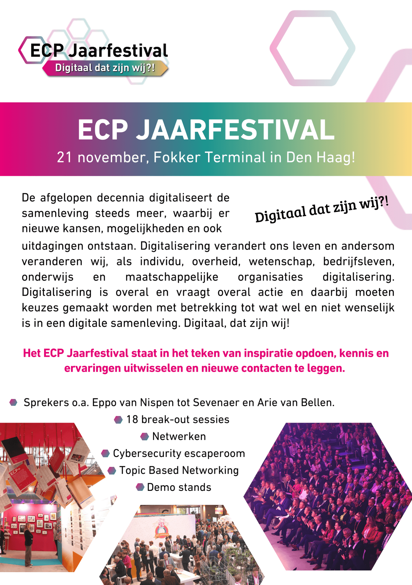 Flyer ECP Jaarfestival - ECP | Platform voor de InformatieSamenleving